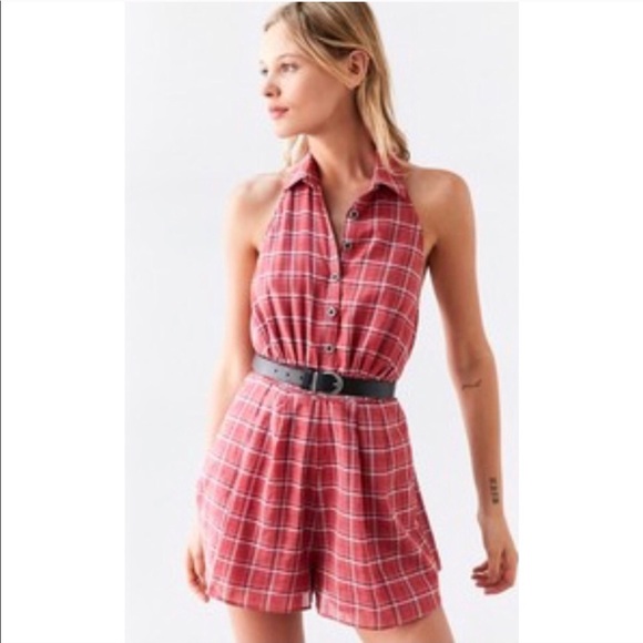 Urban Outfitters | Pants & Jumpsuits | Cooperative Plaid Collared ...